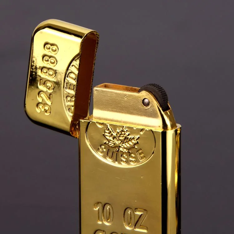 Mini Gold Bar Gas Lighter - Ultra-Thin Smoking Accessory for Cigarettes ...