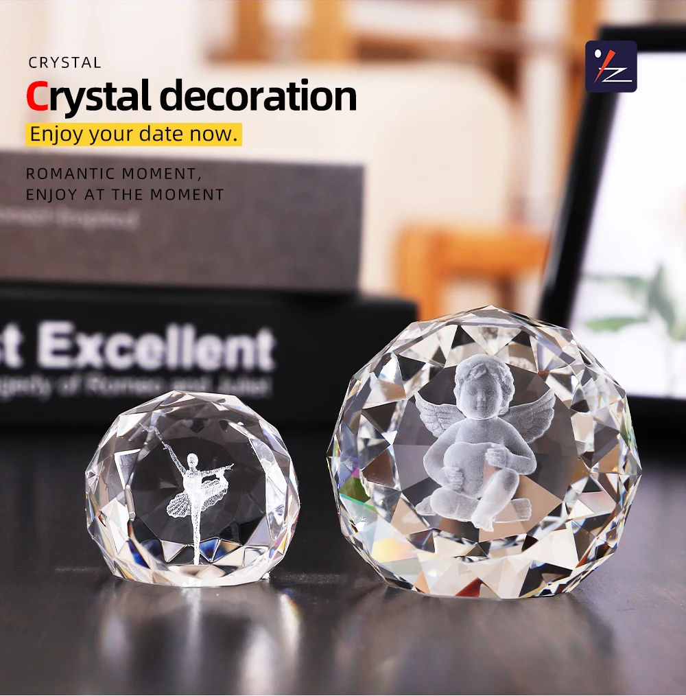 Fancy Diamond Faceted Crystal Ball Shape Engraving Great Sales Paper ...