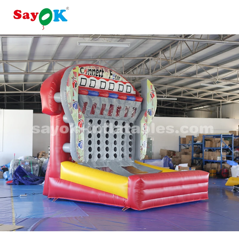 Custom Carnival Games - Inflatable Connect 4 & Basketball Hoop