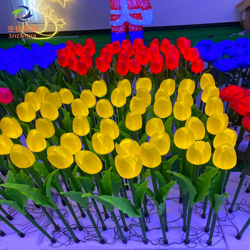 Shengjia Outdoor LED Tulip Lights - Perfect for New Year