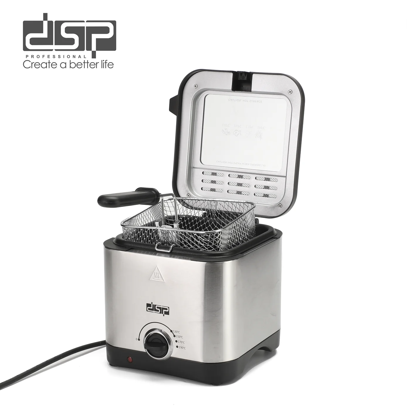 DSP Hot-Seller Pro Compact Deep Fryer - Non-Stick Stainless Steel, View ...
