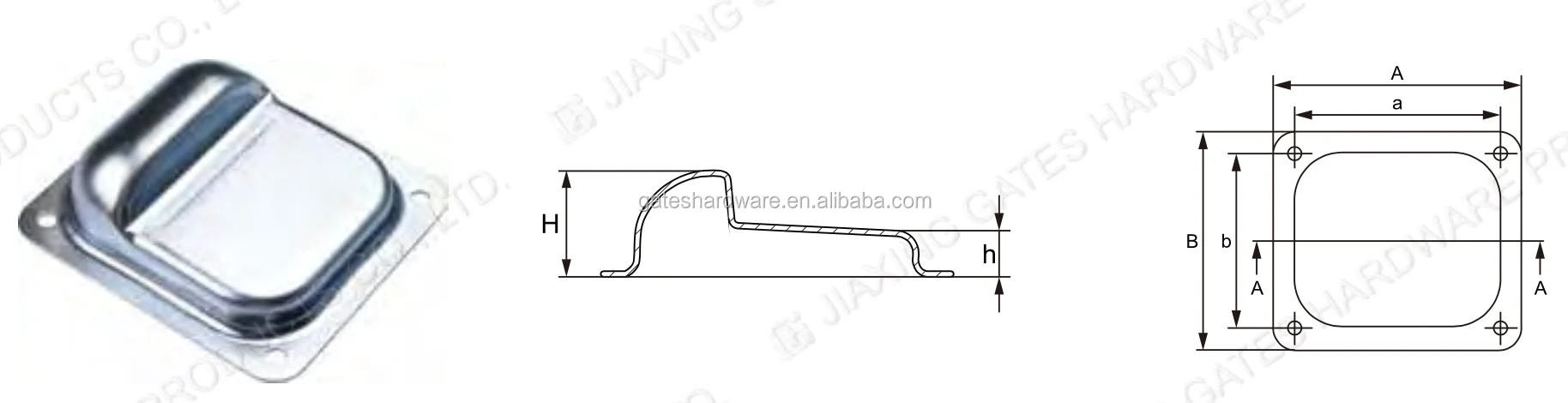 Galvanized Swing Gate Stopper Door Bumper Gate Catcher Gate Meeting ...