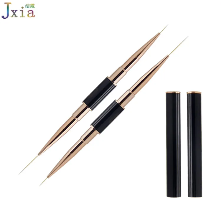 Customized White Handle Rose Gold Ferrules Manicure Tool