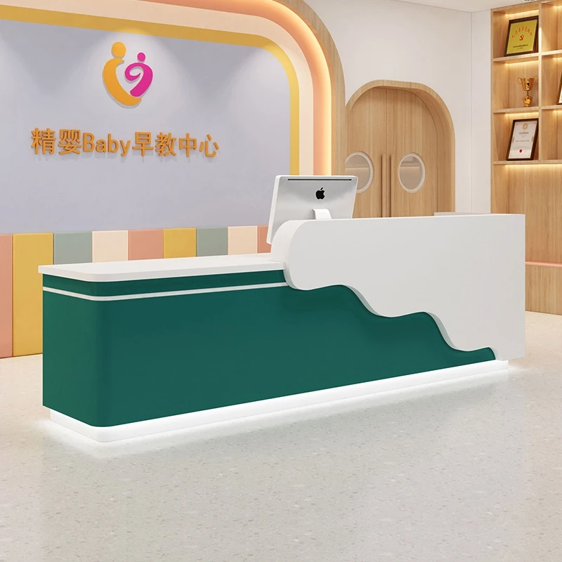 Modern Design Wooden Reception Desk for Daycare and Child Care Centers ...