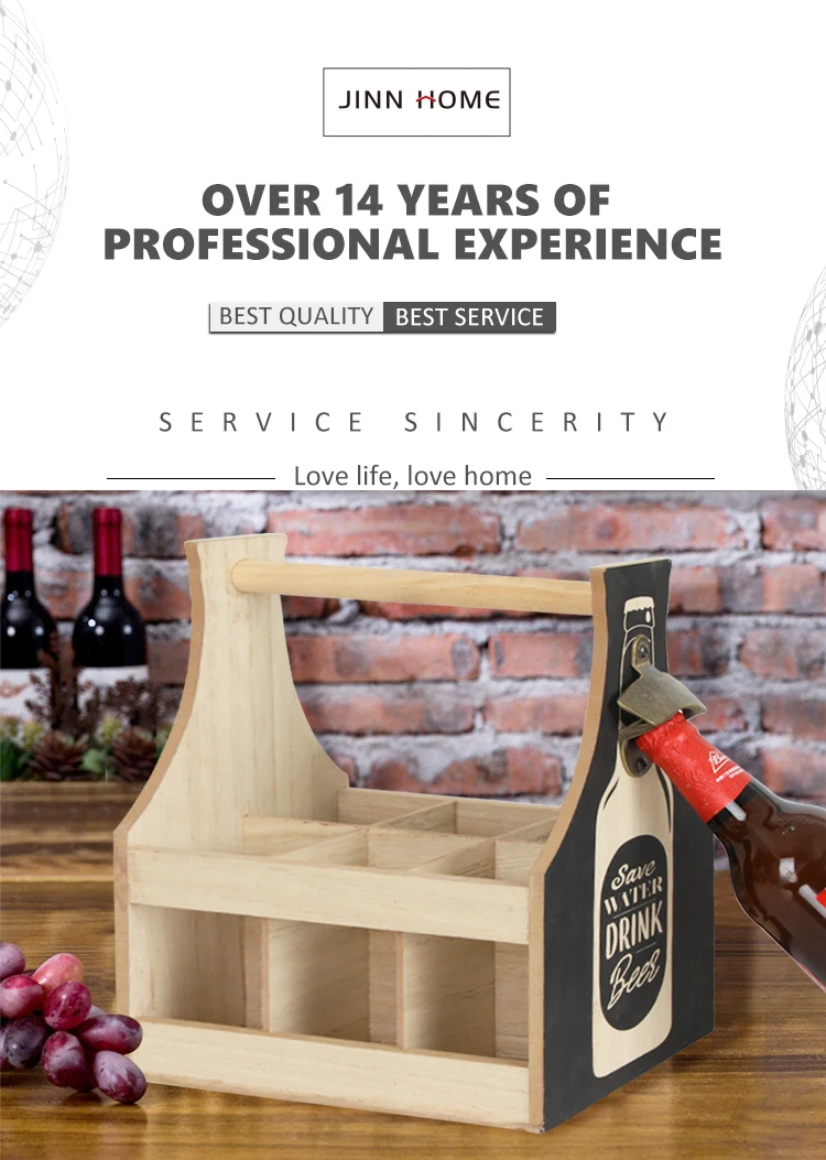 Jinn Home New Design Wooden Beer Bottle Storage case with Laser ...