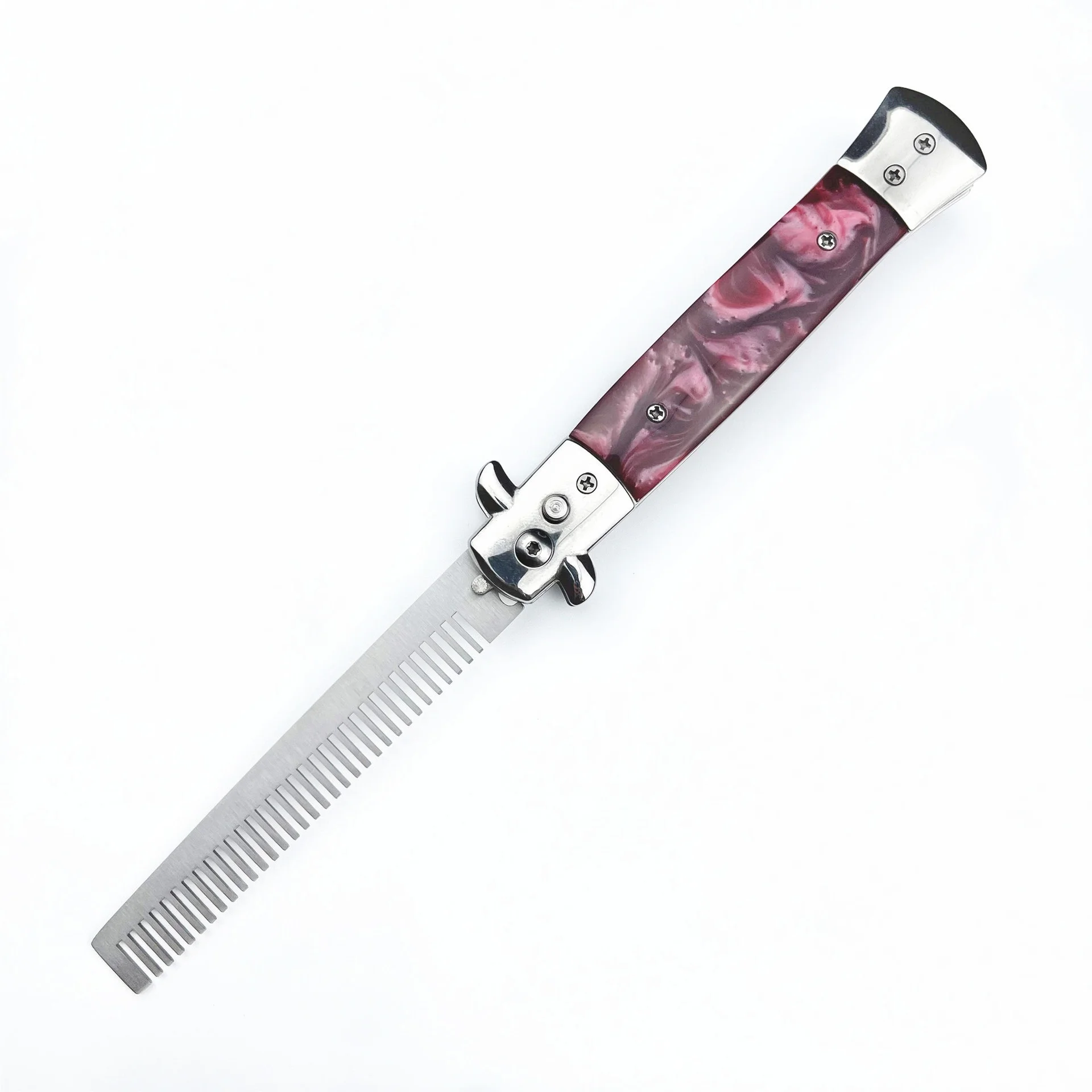 Industrial Stainless Steel Butterfly Knife Comb Foldable Large Back Oil ...