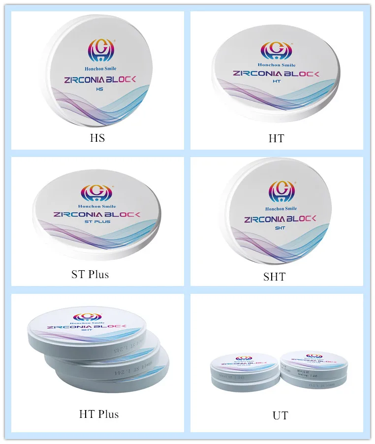 White Zirconia Blocks for Dental Ceramic - HT Zirconia