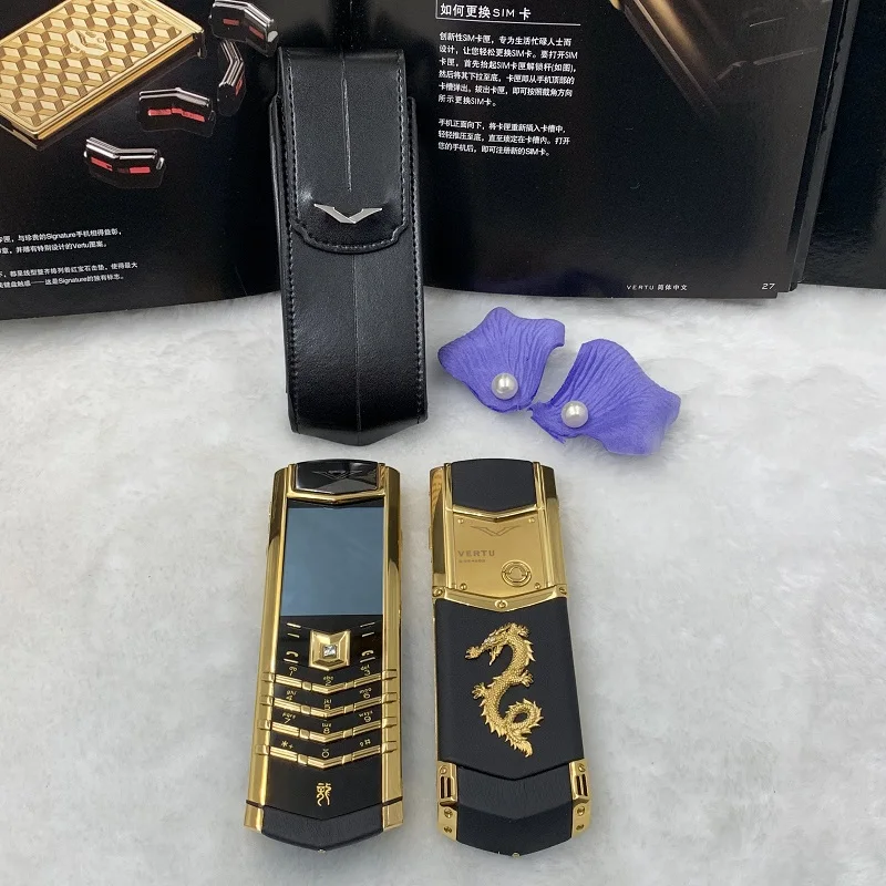 Unlocked Luxury Vertue Mini Phone K8 with Golden Dragon Dialer Keypad ...