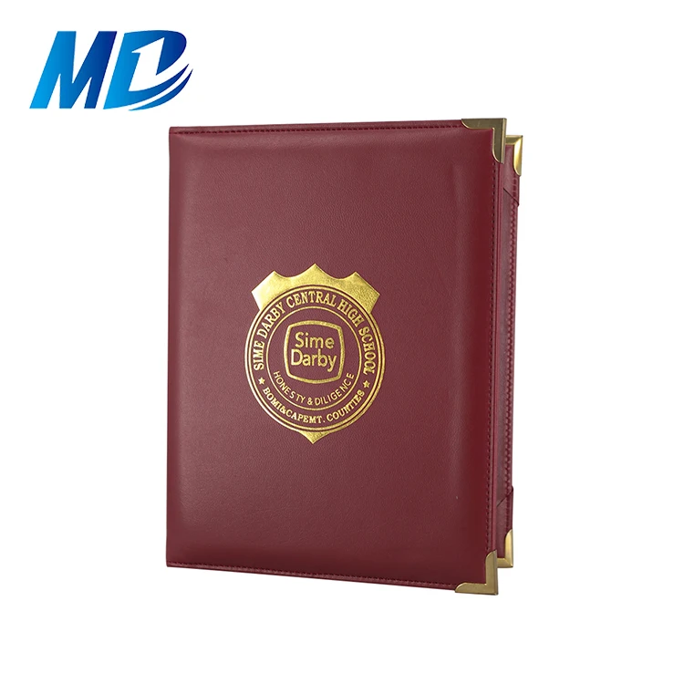 PU Leather Certificate Cover Holder - Debossed & Foil Stamping