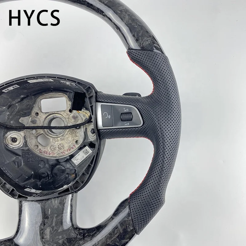 Custom Car Interior Forged Carbon Fiber Steering Wheel For Audi A5 S5 ...