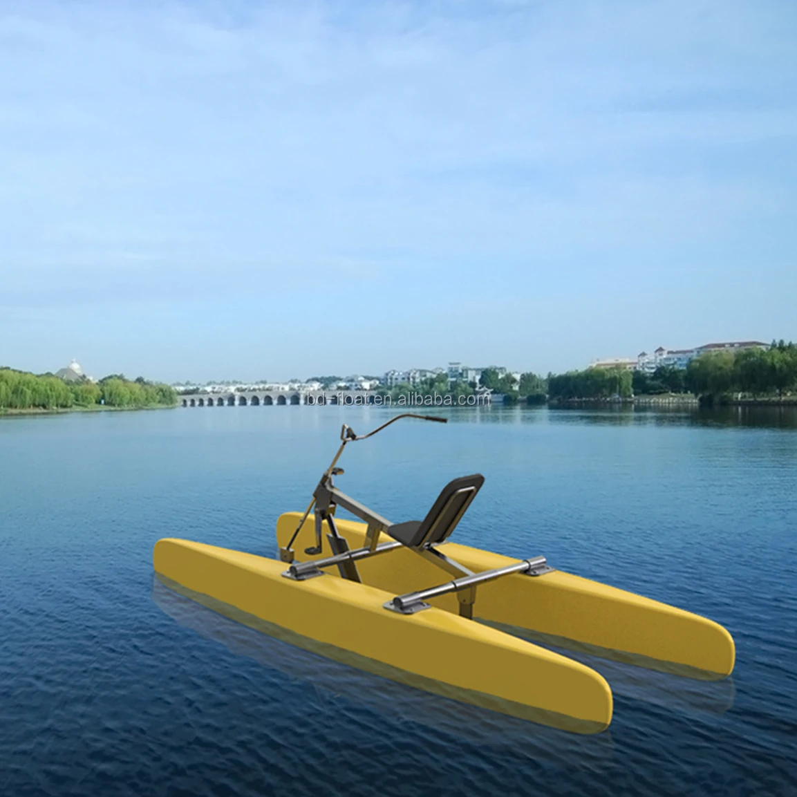 Floating Pedalo Or Paddle Bike On A Lake - Buy Floating Pedalo Bike ...