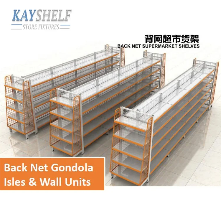Metal Wire Mesh Back Net Panel Supermarket Gondola Shelf - Buy Wire ...