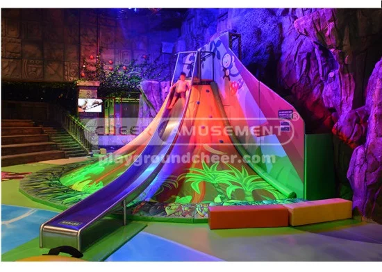 Kids Climbing Wall 360 Degree Volcano Slide - Customized Fun