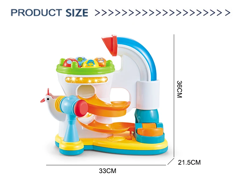 Plastic Desktop Play Electric Pounder Ball Track Hammer Toy With Sound ...