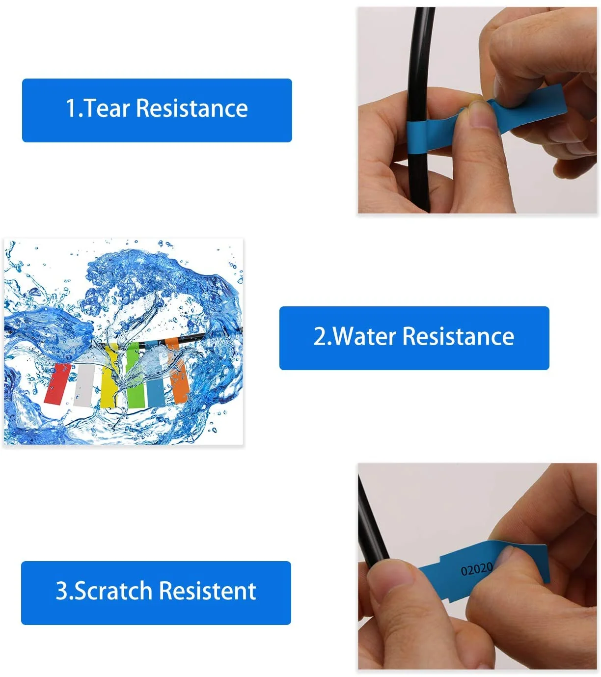 Cable Label A4 Color Sheet - Waterproof & Tear Resistant