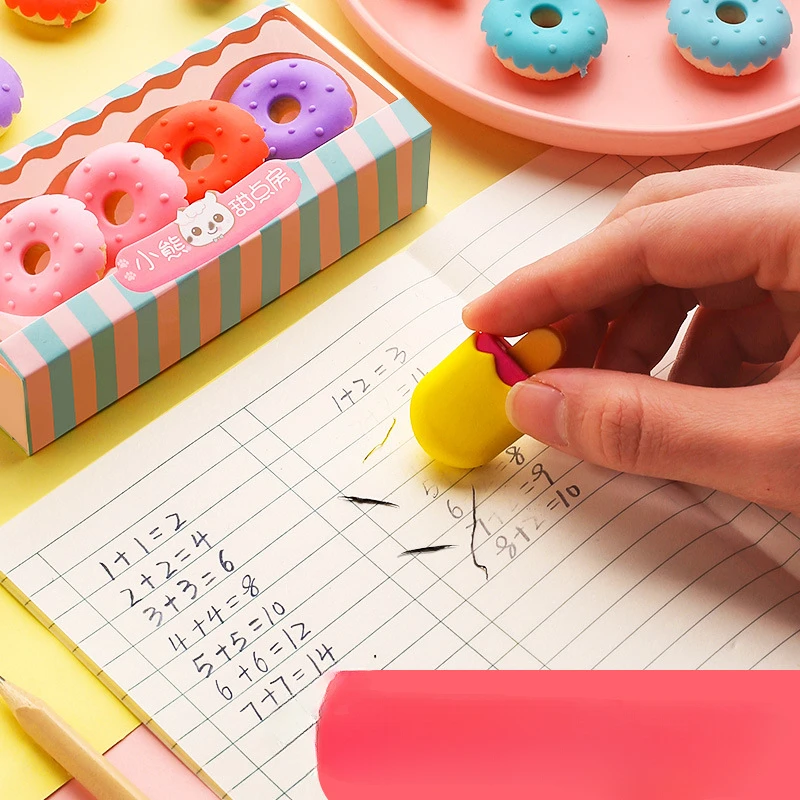 Cute Eraser Wholesale Creative Eraser Set Stationery Lollipop Sweet ...