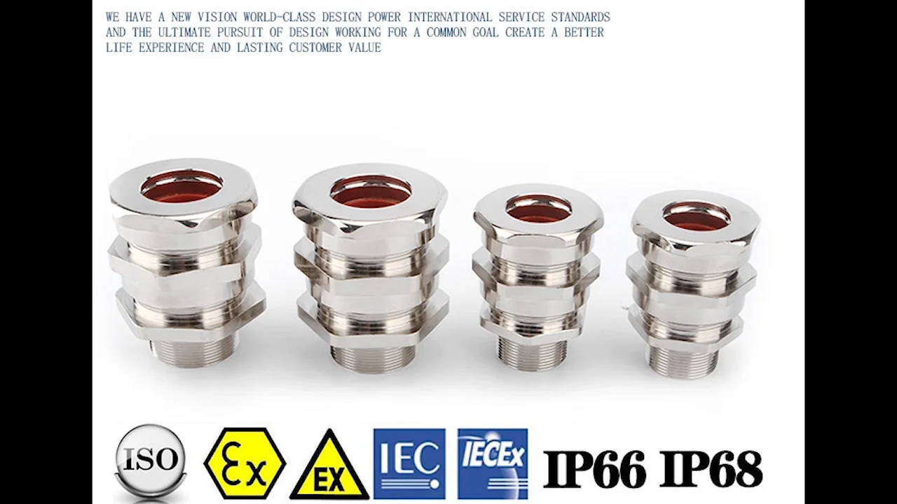Explosion-proof Cable Gland Double Seals Unarmored M Thread Atex Iec ...