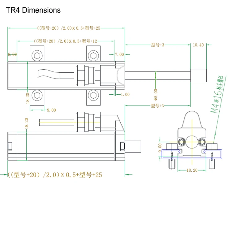Miran Self Return Spring Linear Potentiometer Position Sensor TR Linear ...