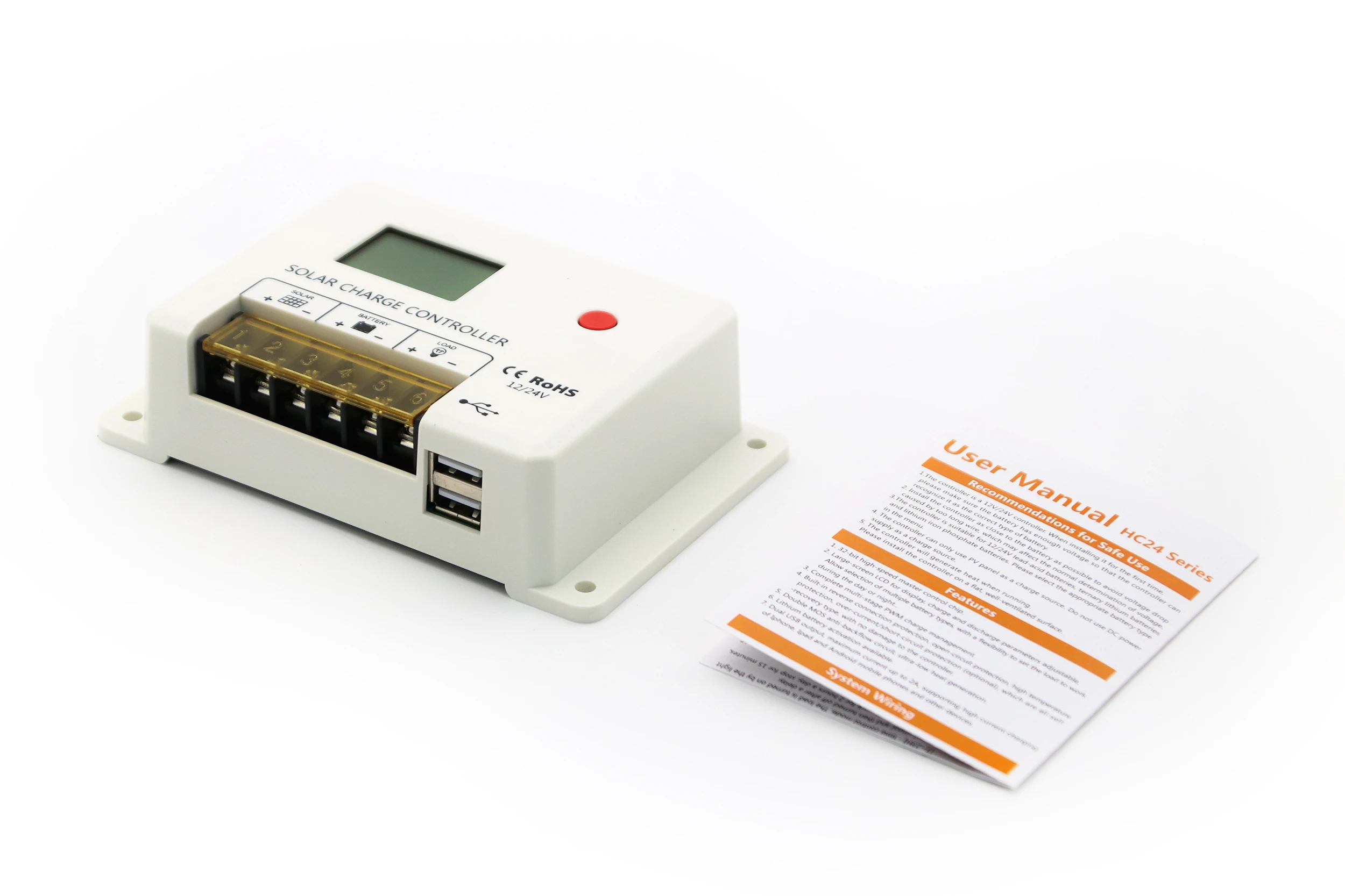 SRNE Solar HC2430 - Efficient 12V/24V 30A Charge Controller