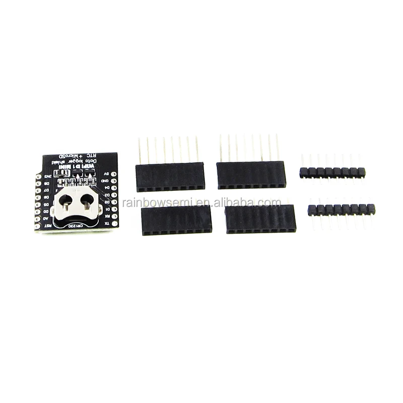 Datalog Shield For D1 Mini Rtc Ds1307 With Battery Microsd With Pin Headers Real Time Clock