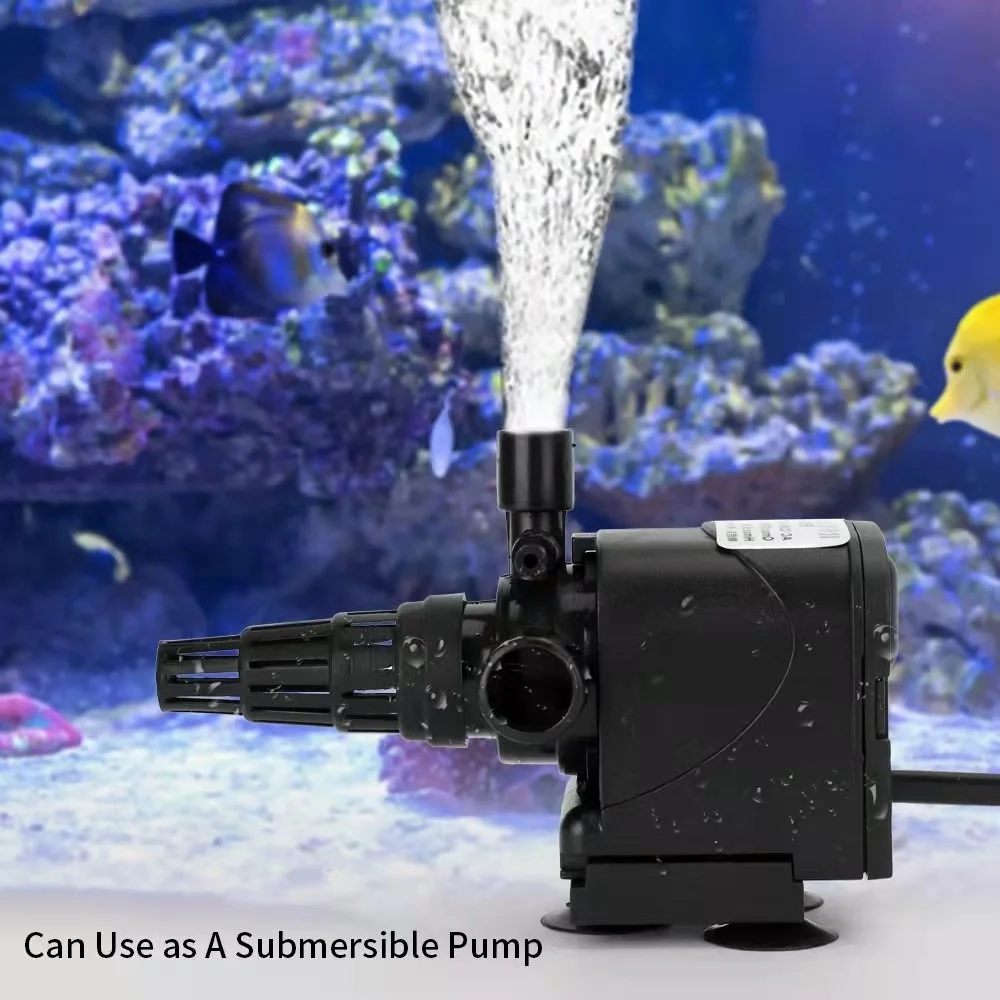 Aquarium Air Submersible Pump Filter Oxygen 3-in-1