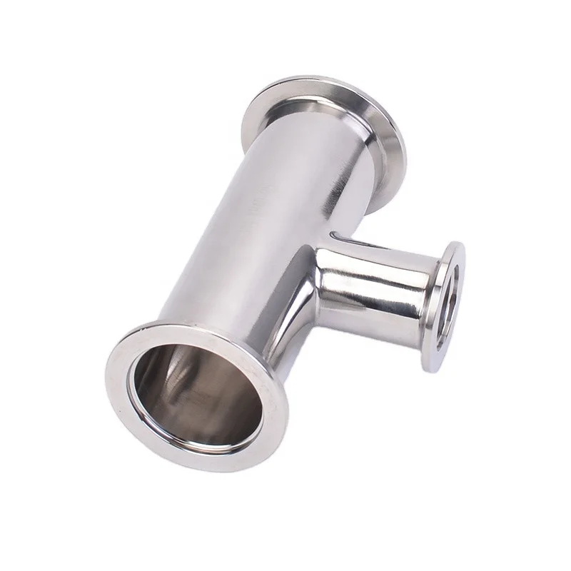 Sanitary Stainless Steel 304 Kf Flange Reducing Tee Kf-25 To Kf-16 Iso ...
