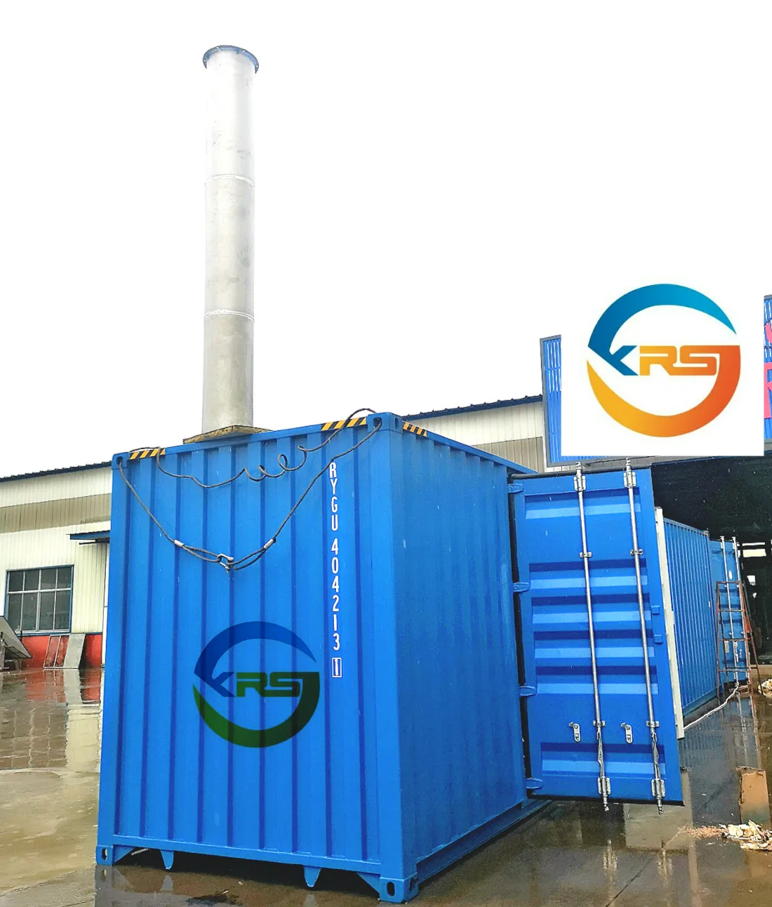 Containerized Mobile Human Crematorium Machine Incinerator