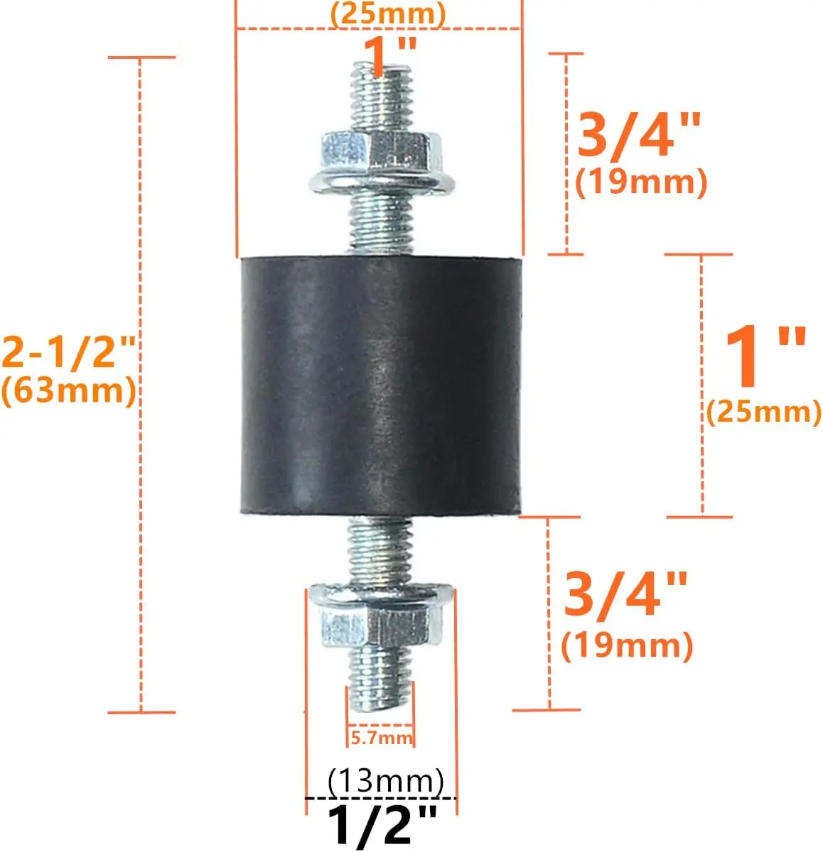 Automotive Rubber Anti Vibration Threaded Bushing Rubber Buffer ...
