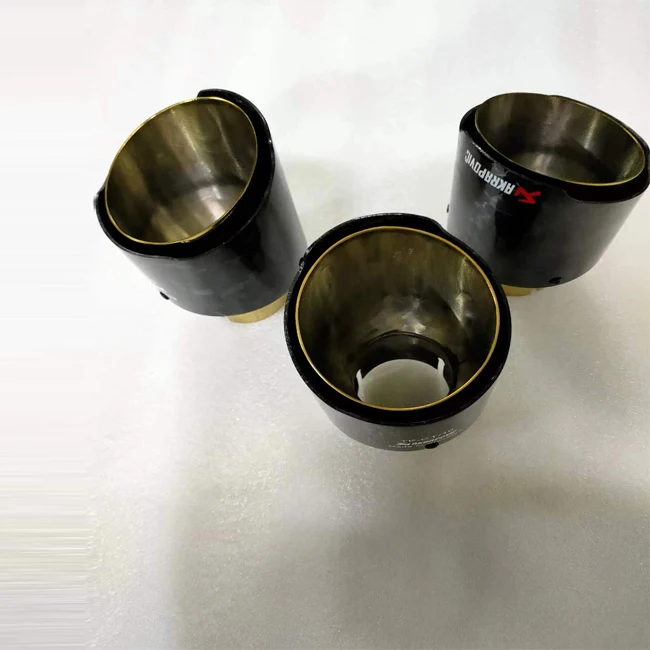 Car Exhaust System Universal 4 Inch Chrome Gold Exhaust Pipe Forged ...