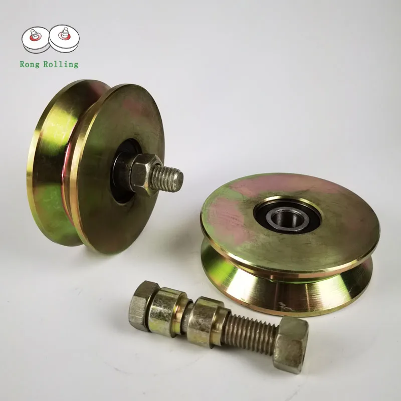 V-groove Sliding Gate Roller With Single Bearing And Screw,Nuts And ...
