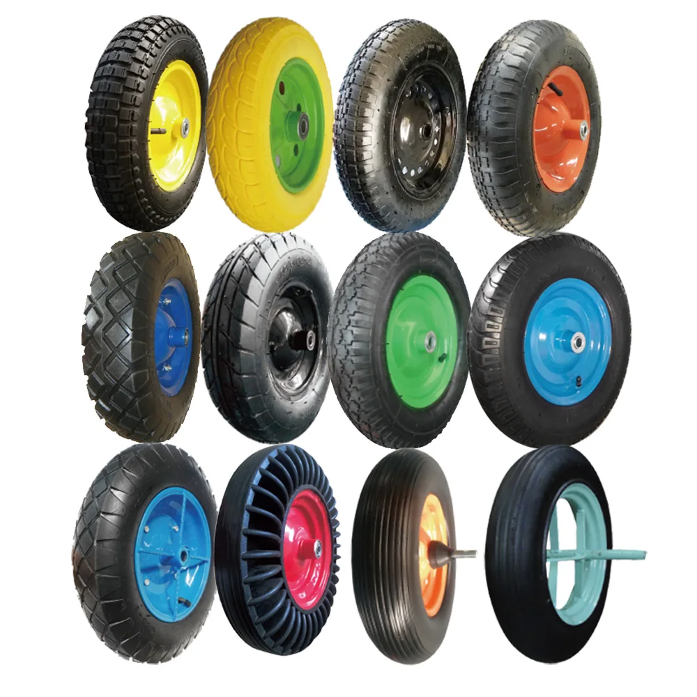 Wheel Barrow Wheelbarrow Tire Wheels With 3.50-6 3.00-8 3.25-8 3.50-8 4 ...