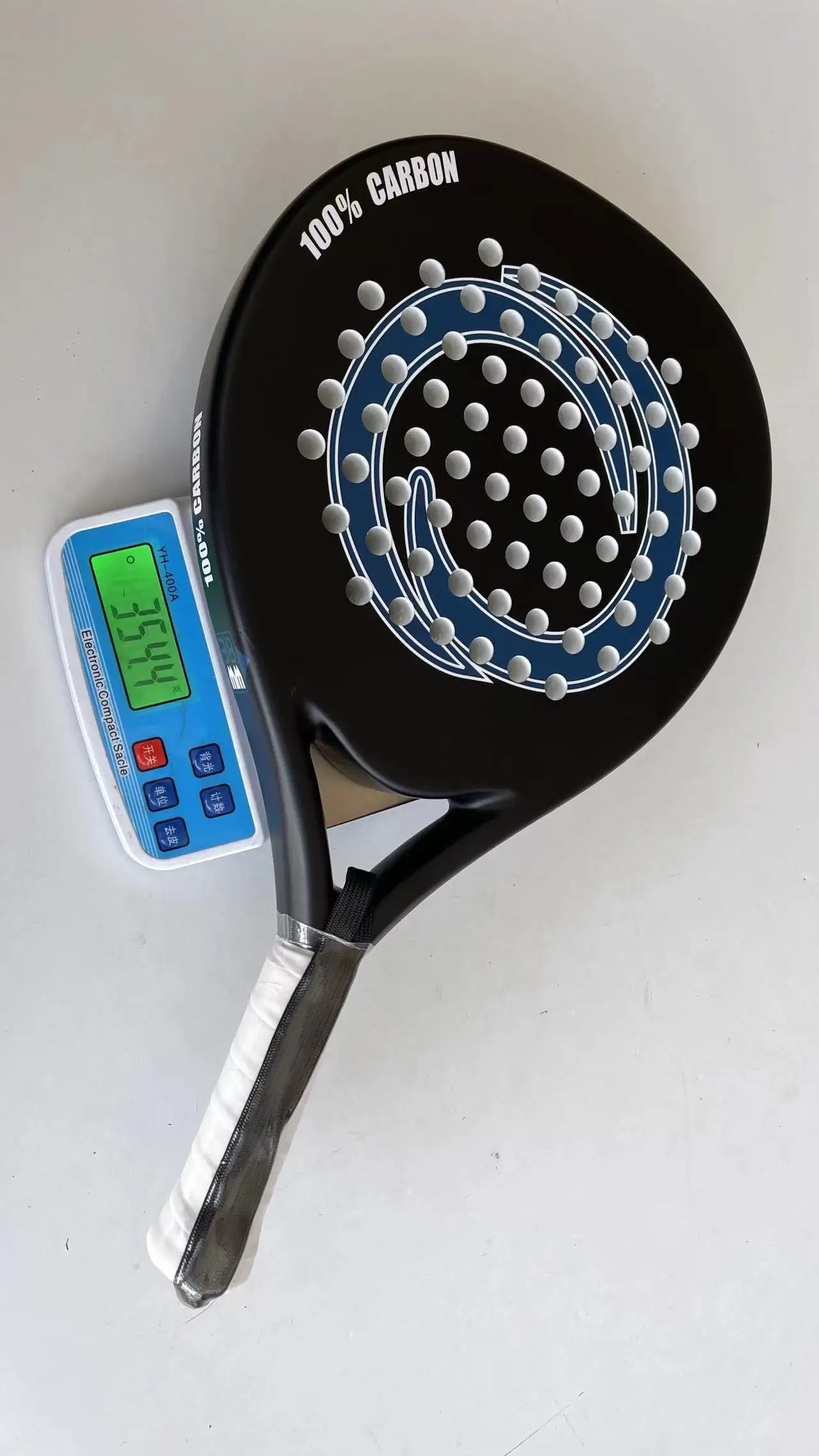 Blue Beach Racket Padel Racket Carbon Fiber Surface with EVA Memory Flex Foam Core Lightweight ...