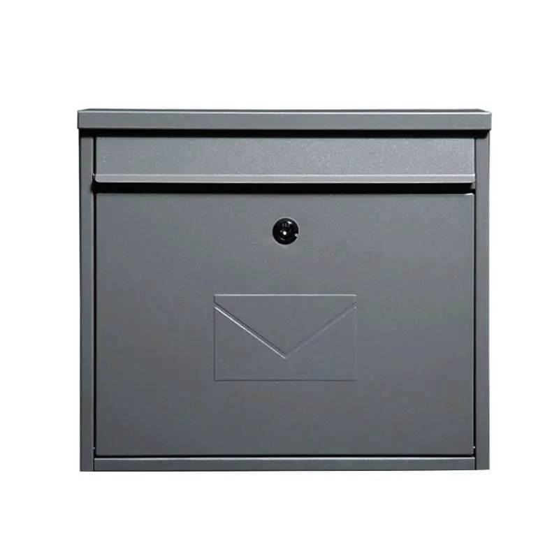Metal Grey Color Waterproof Wall Mounted Outdoor Waterproof Mailbox ...