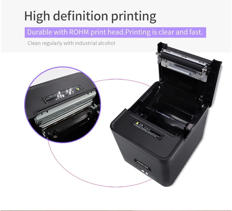 80 Mm Thermal Pos Receipt Printer Restaurant Kitchen Printer Usb Ethernet Interface Esc/pos ...