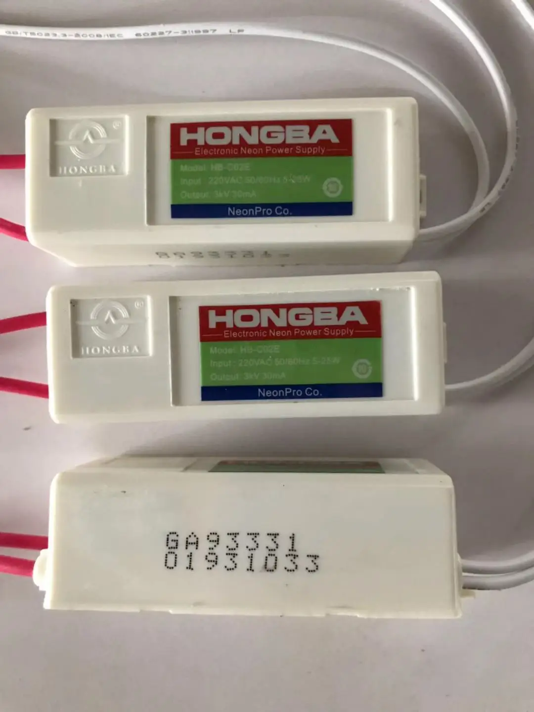 5-15w 110v/220v Ac To 3kv Output 30ma Slim Hongba Neon Transformer ...