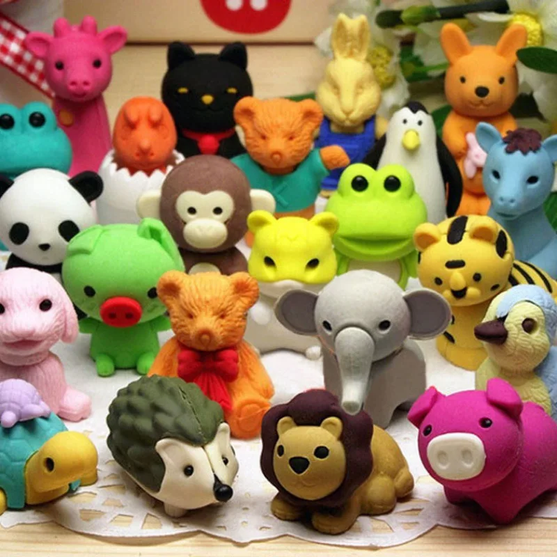 Cartoon Eraser DIY Animal Eraser Student Stationery Supplies