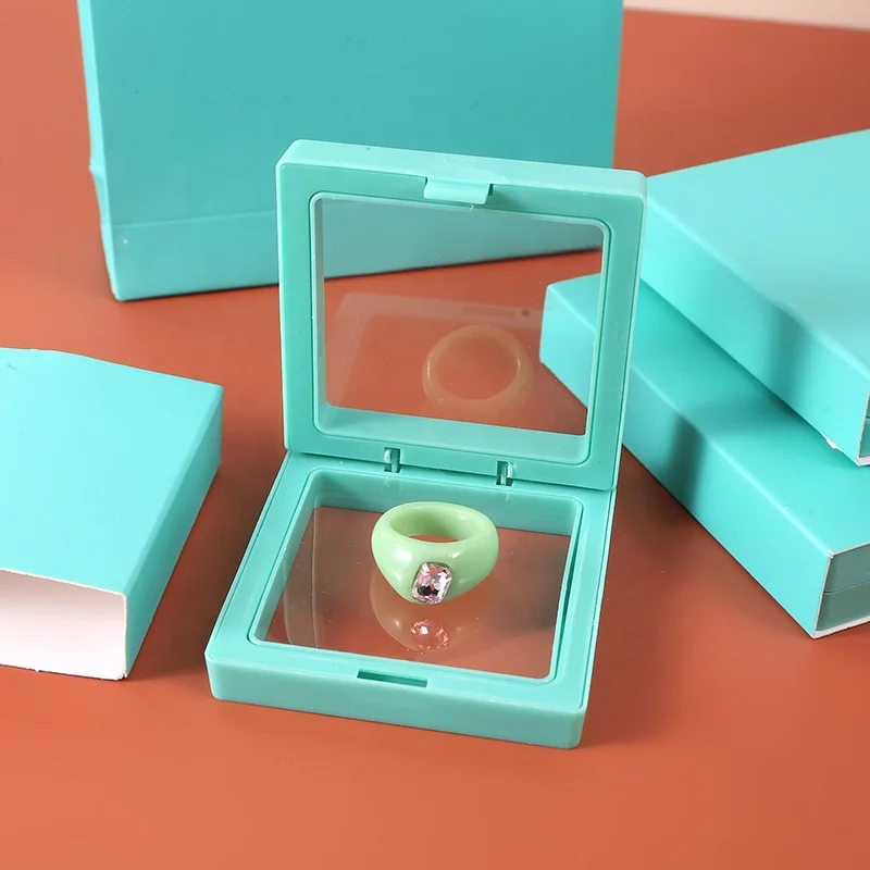 Transparent Gift Box Jewelry Storage Display Packaging Box Ring ...