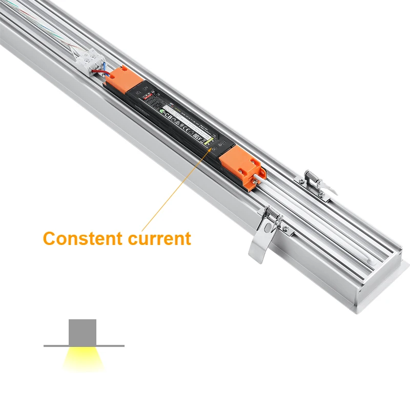 Seamless Aluminum Profile Recessed LED Linear Light Fixture