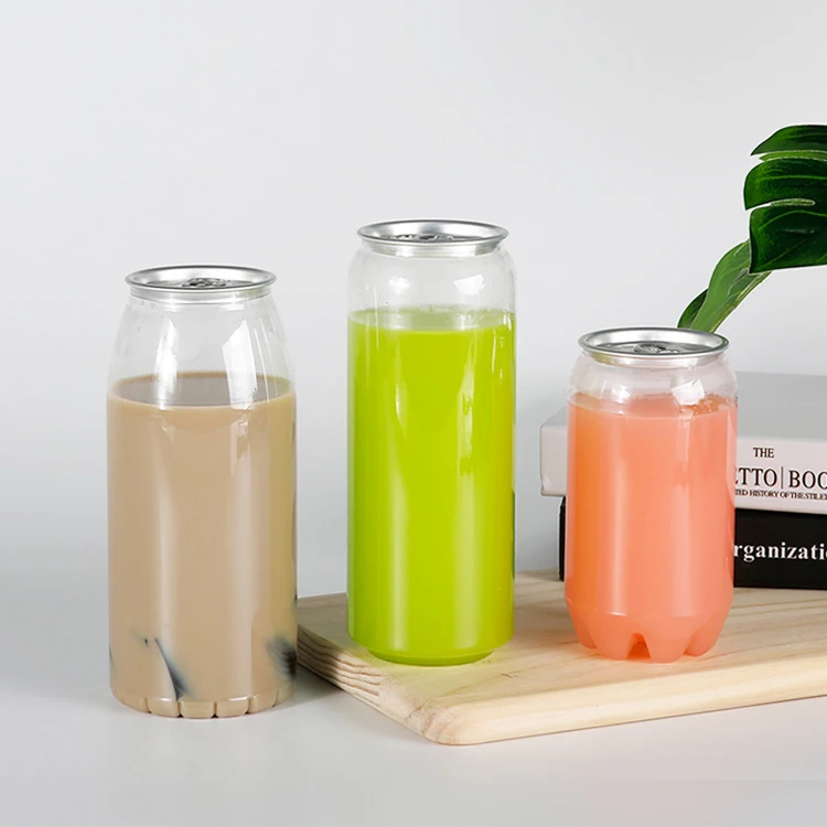 250ml 350ml Transparent Plastic Can Drink Soda Juice Pet Bottles - Buy ...