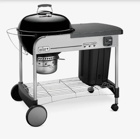 Weber Performer Premium Outdoor Charcoal Grill 57cm BBQ Gills Trolley ...