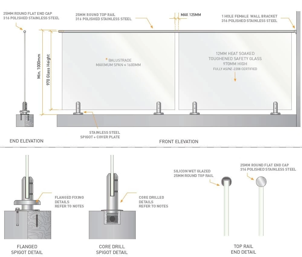 Duplex 2205 Stainless Swimming Pool Fence Adjustable Glass Spigot - Buy ...