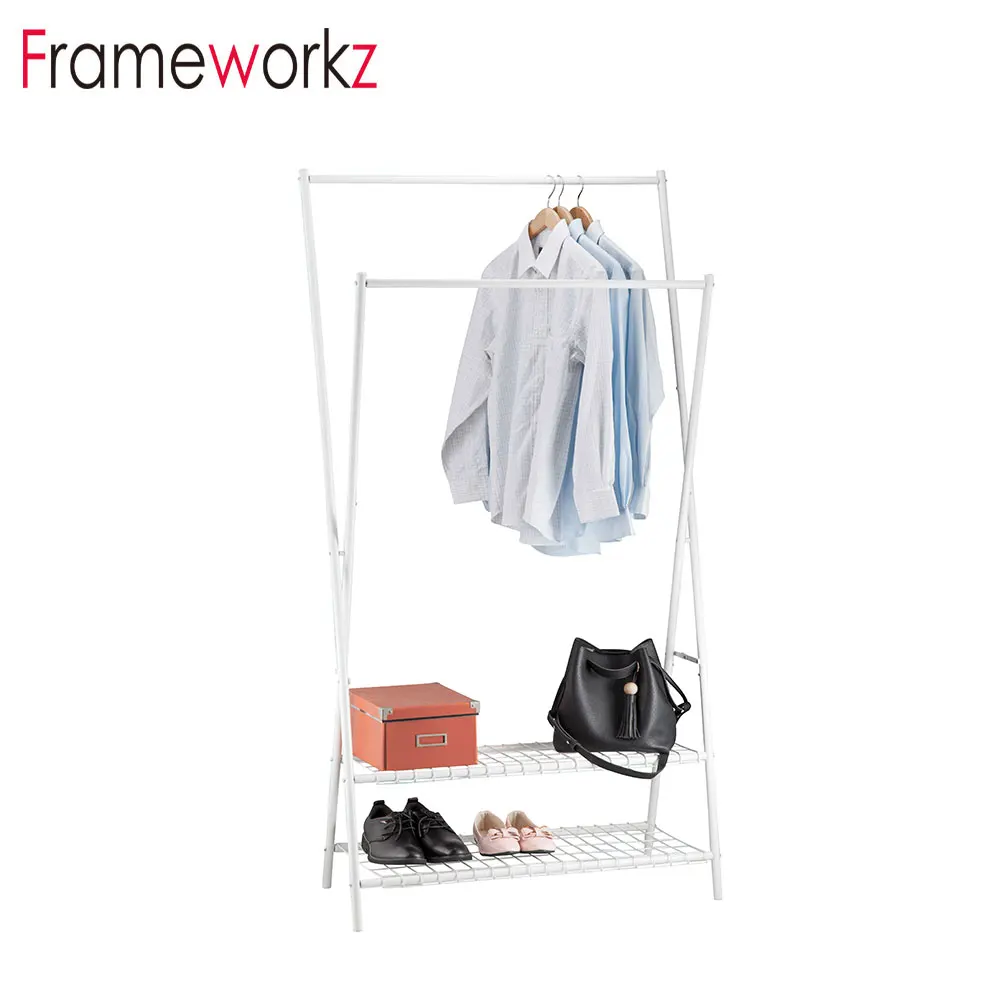 Wire Mesh Foldable Clothing Rack Portable Clothes Hanger Rack with ...