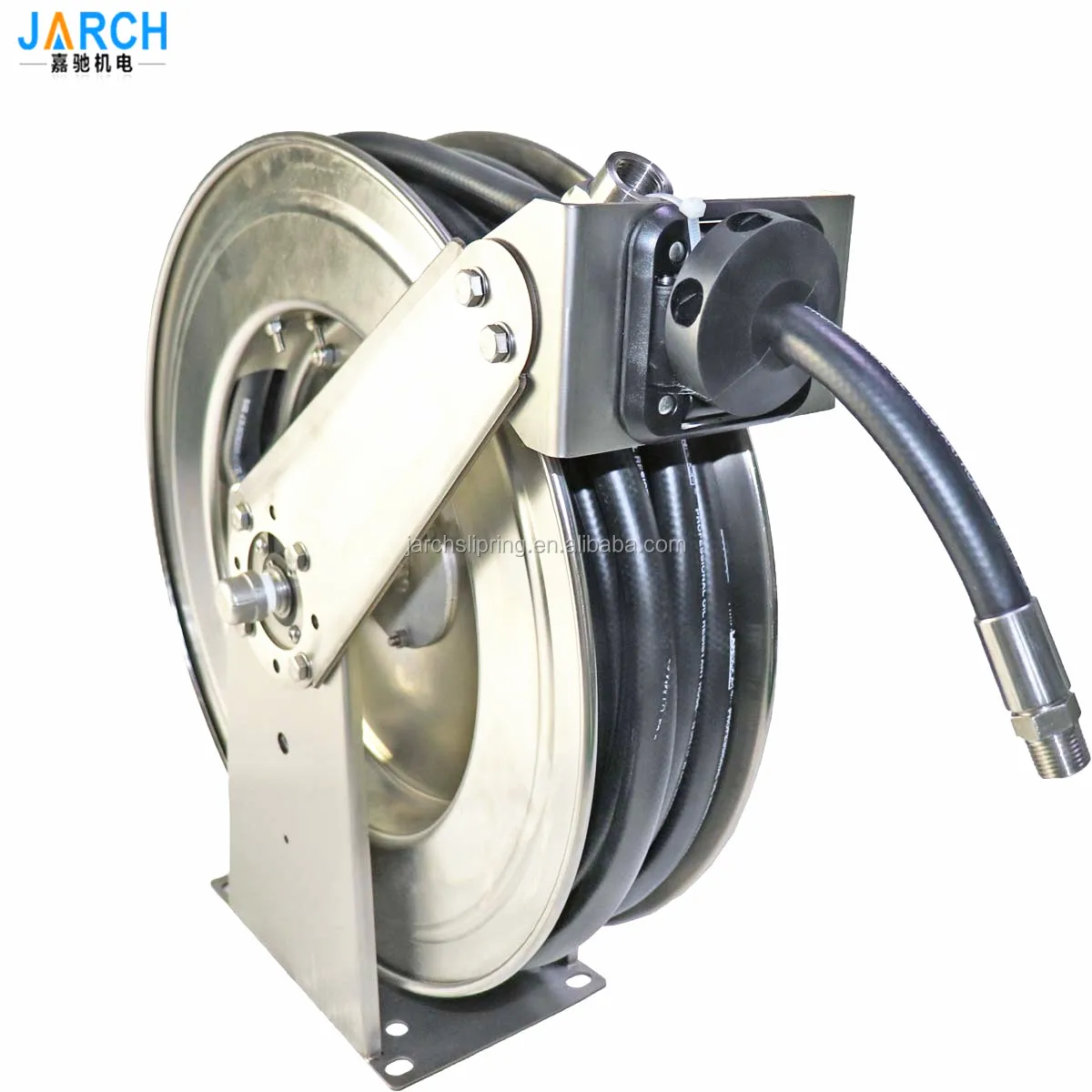 Heavy Duty High Pressure Dual Pedestal Stainless Steel Oil Hose Reel ...