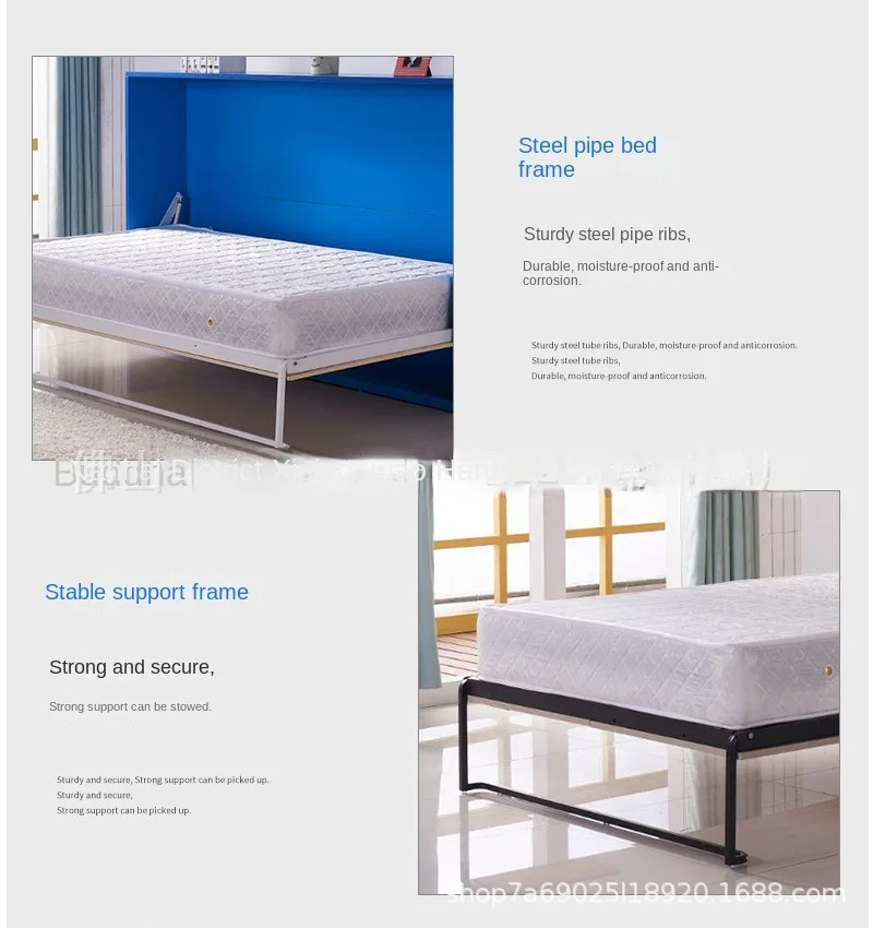 Invisible Manual Folding Bed Hardware for Small Apartments Wall-Mounted ...