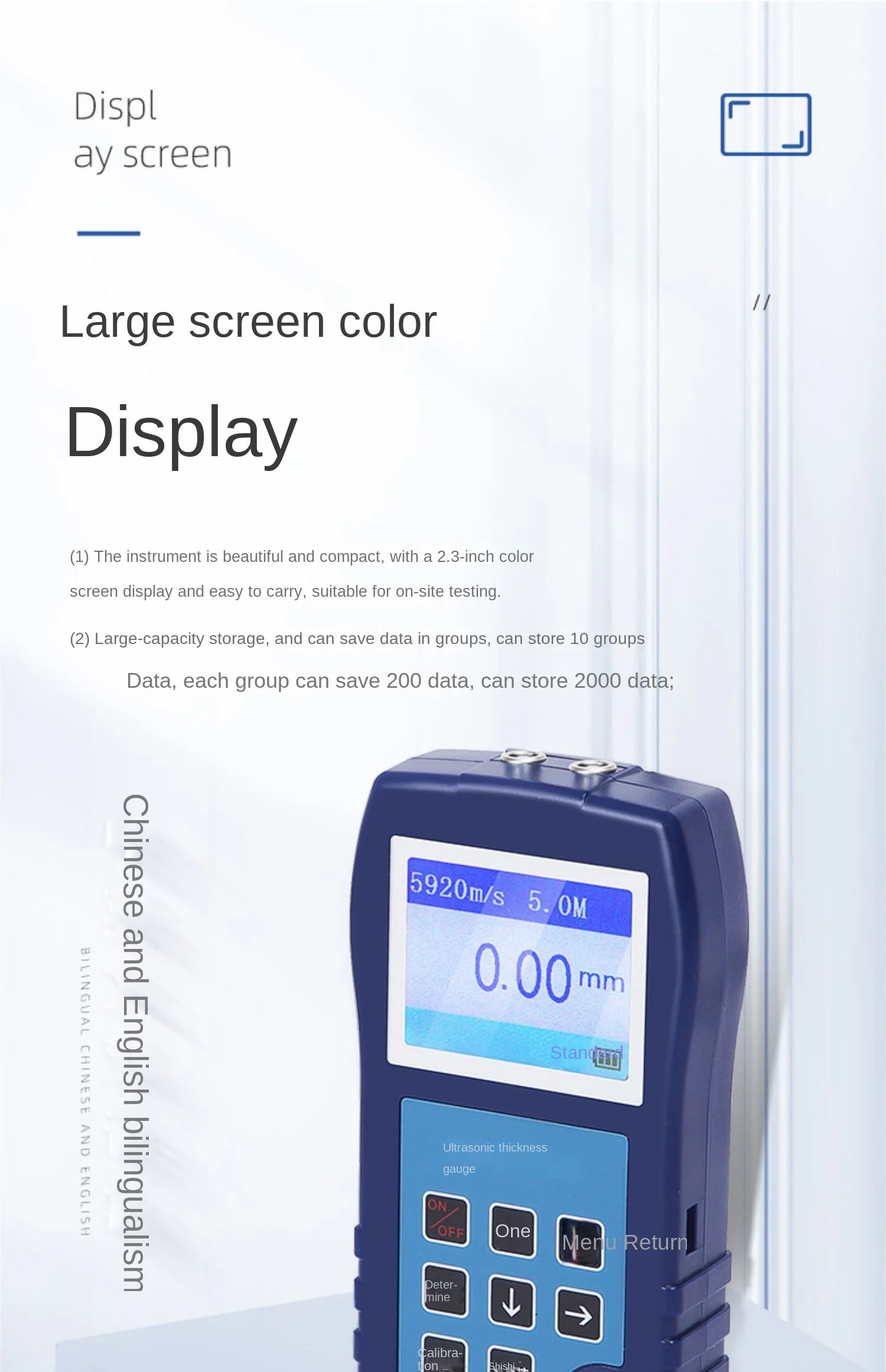 Ultrasonic Thickness Gauge - High-Precision Digital Thickness Measuring ...