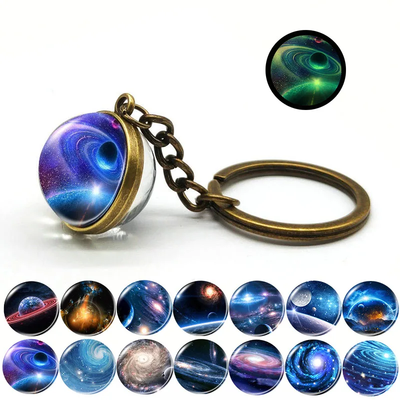 Solar System Planets 3d Keychain Milky Way Nebula Space Key Chain Moon ...