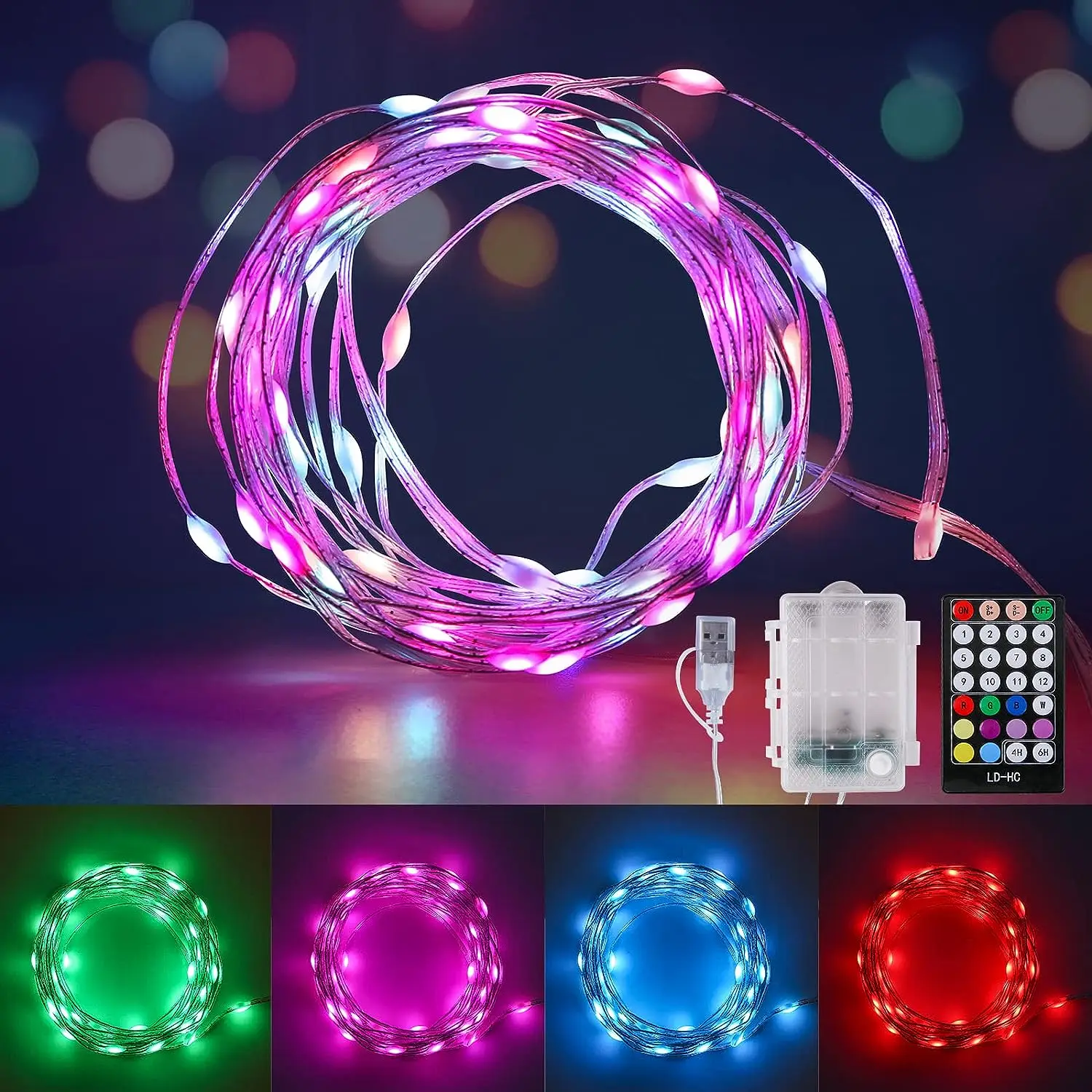 App Rgb Ic Twinkle Led String Light Curtain Hanging Usb Port Crystal ...