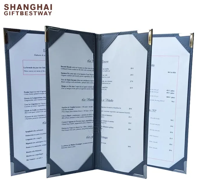 High Quality Grey A4 Menus & Restaurant Menu Card Holder