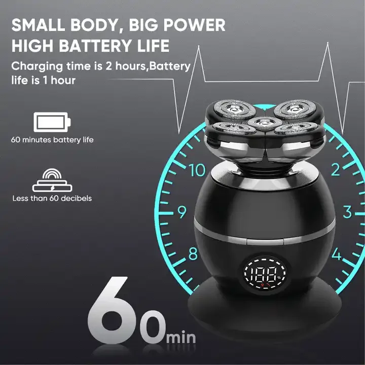 7 in 1 Head Shaver - Efficient Electric Rechargeable Razor