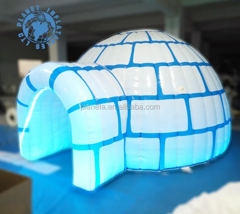 Custom Large Led Light Inflatable Igloo Tent Pvc White Camping Igloo ...